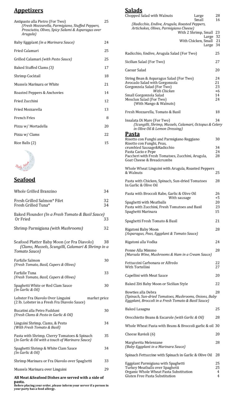 ©DINNER MENU
